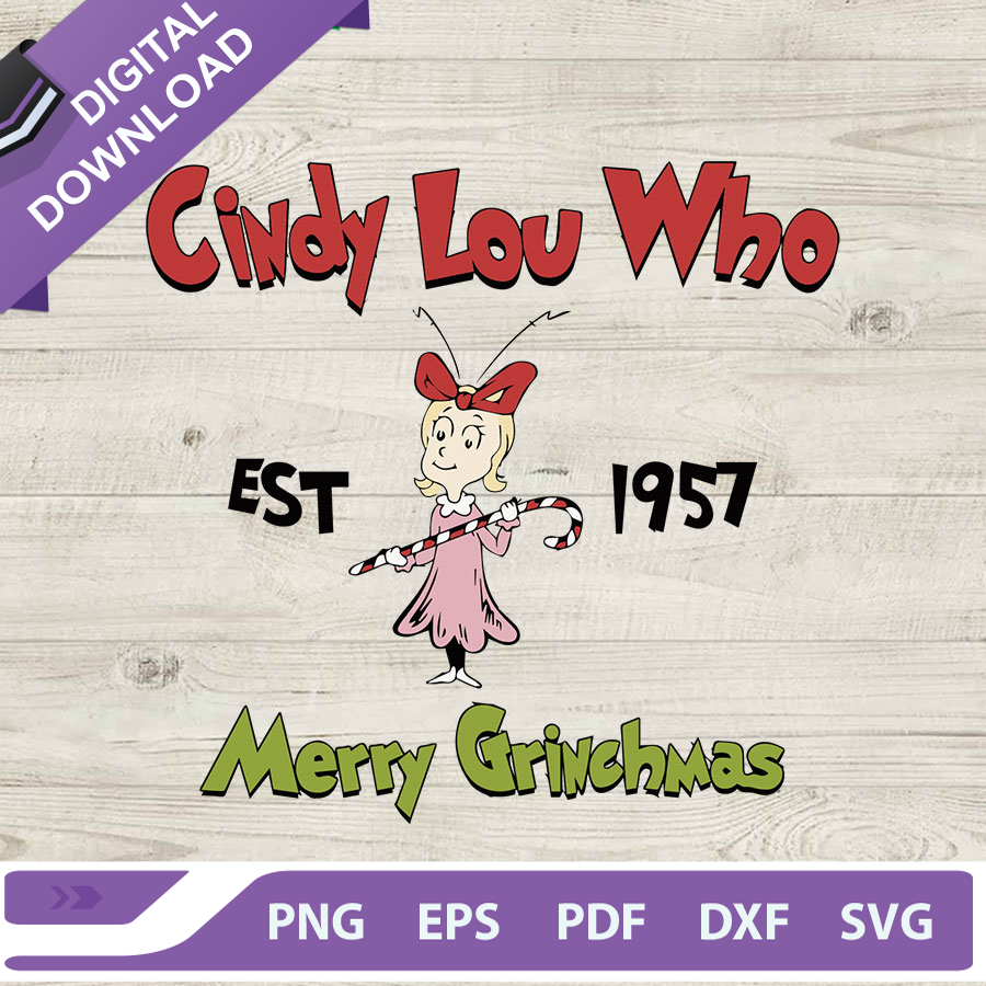 Cindy lou who 1957 merry christmas SVG, Cindy lou christmas | Inspire ...