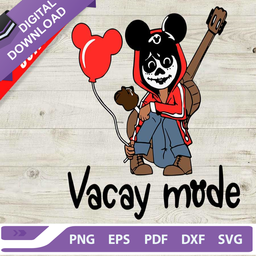 Coco Miguel Vacay Mode SVG, Coco Miguel SVG, Disney Coco Mov - Inspire Uplift