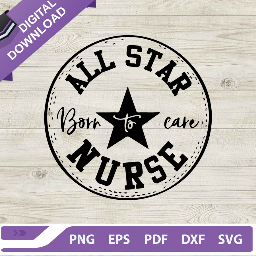 Converse All Star Nurse Logo SVG, Nurse SVG, Nurse Logo SVG - Inspire ...