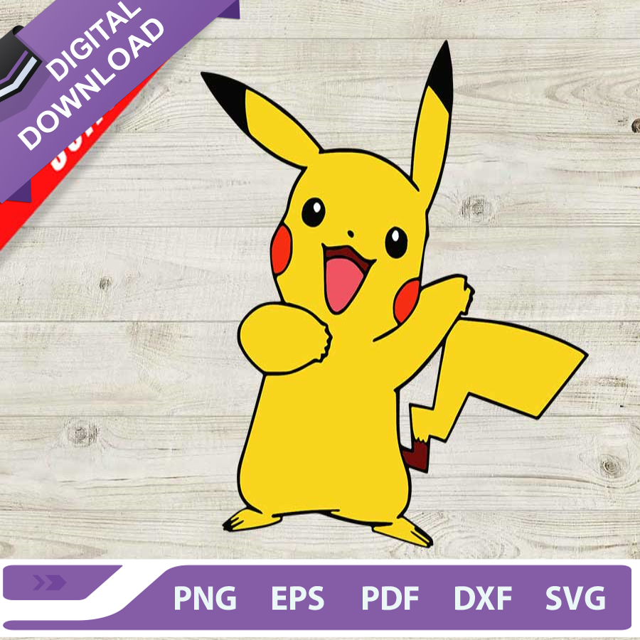 Cute Pikachu SVG, Pikachu SVG, Pokemon SVG | Inspire Uplift