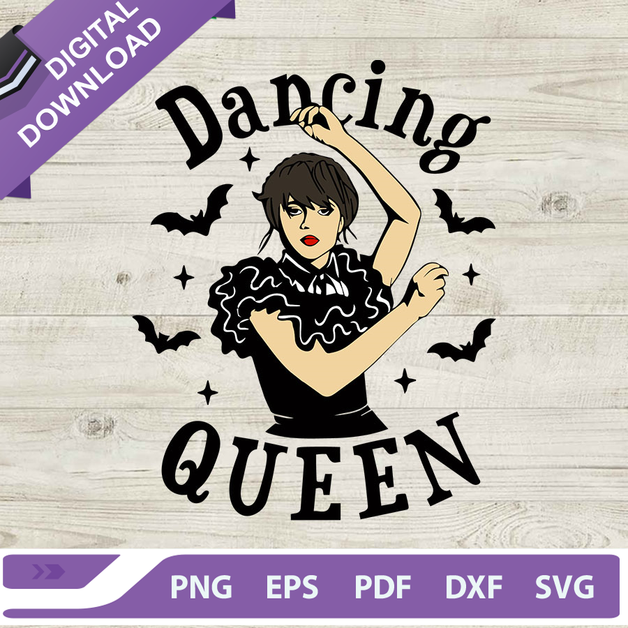 Dancing queen wednesday Addams SVG, Wednesday dance SVG, Add | Inspire ...