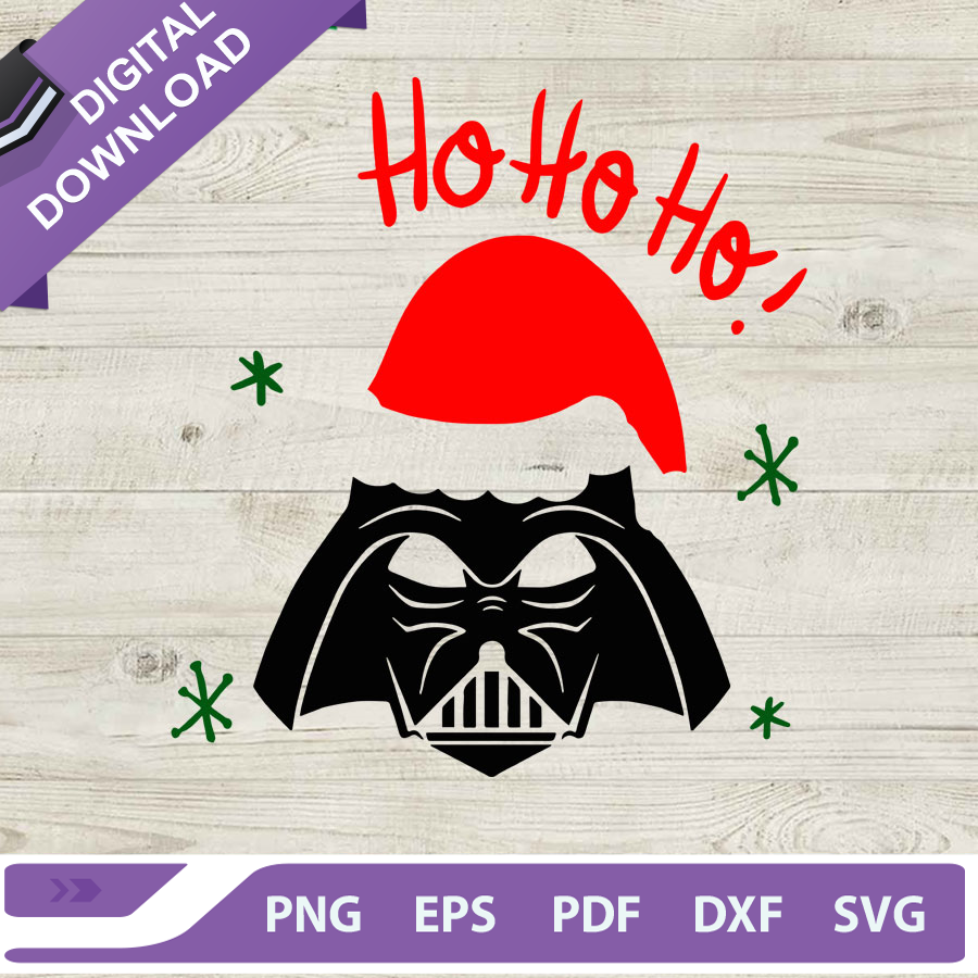 Darth vader star wars ho ho ho SVG, Star wars christmas SVG, | Inspire ...