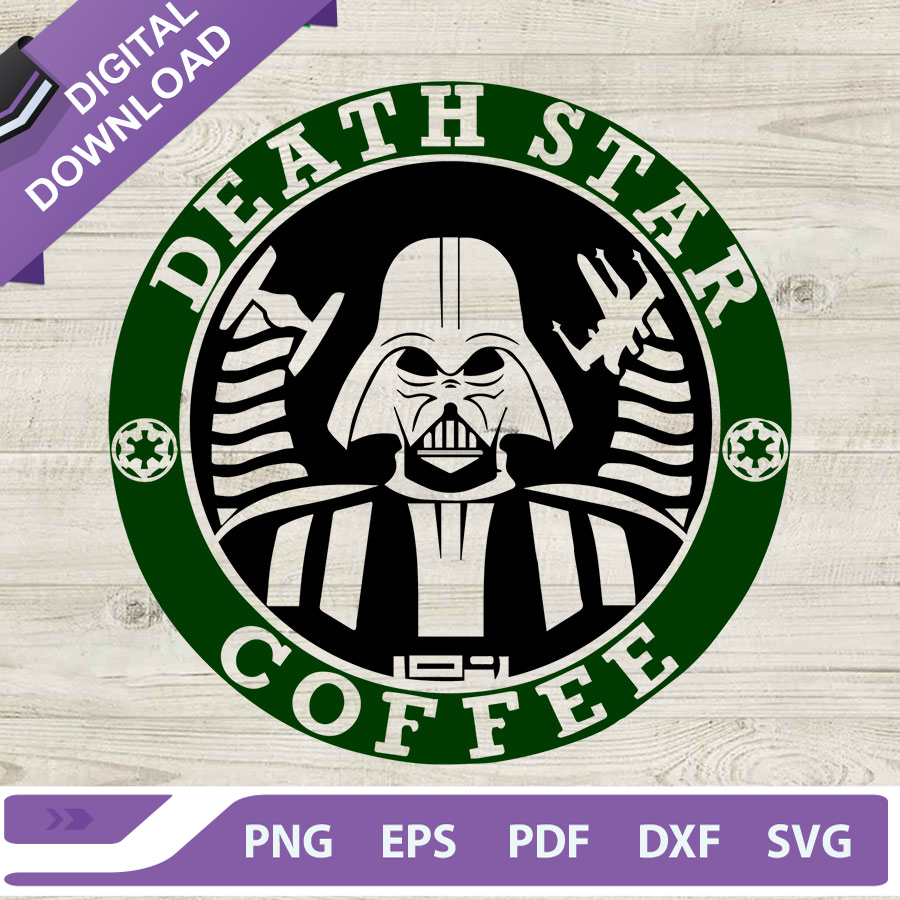 Death star coffee star wars SVG, Star wars starbuck logo SVG | Inspire ...