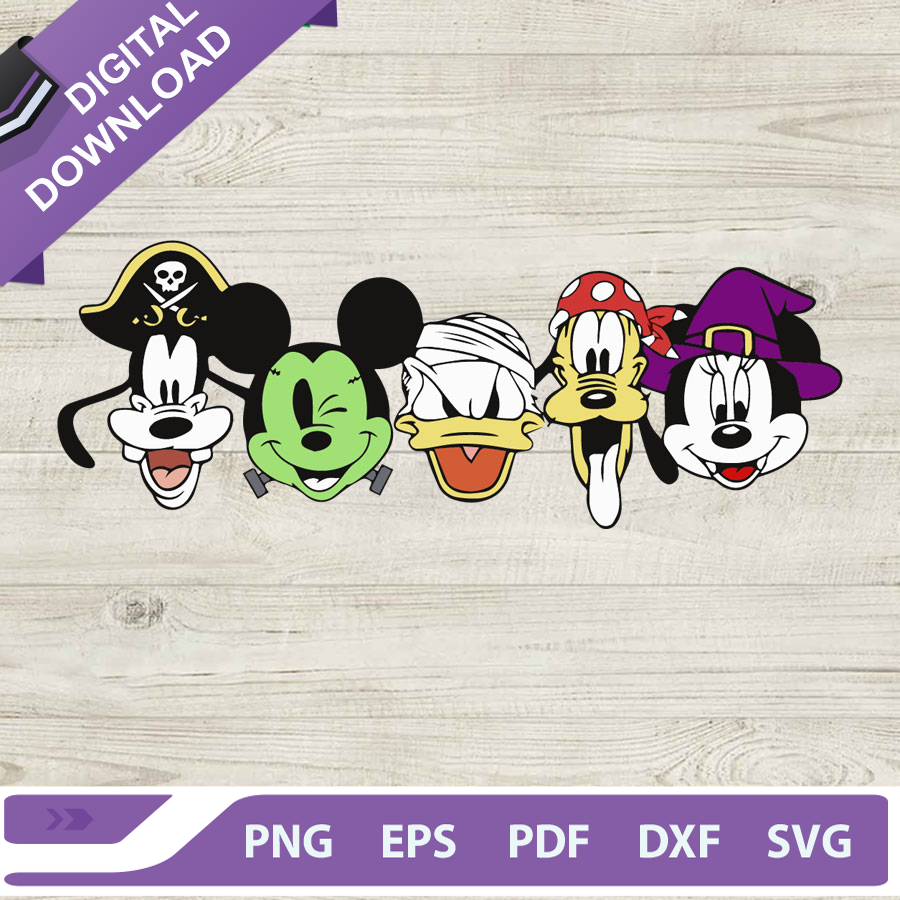 Disney Character SVG, Disney Character Face SVG, Disney Head | Inspire ...