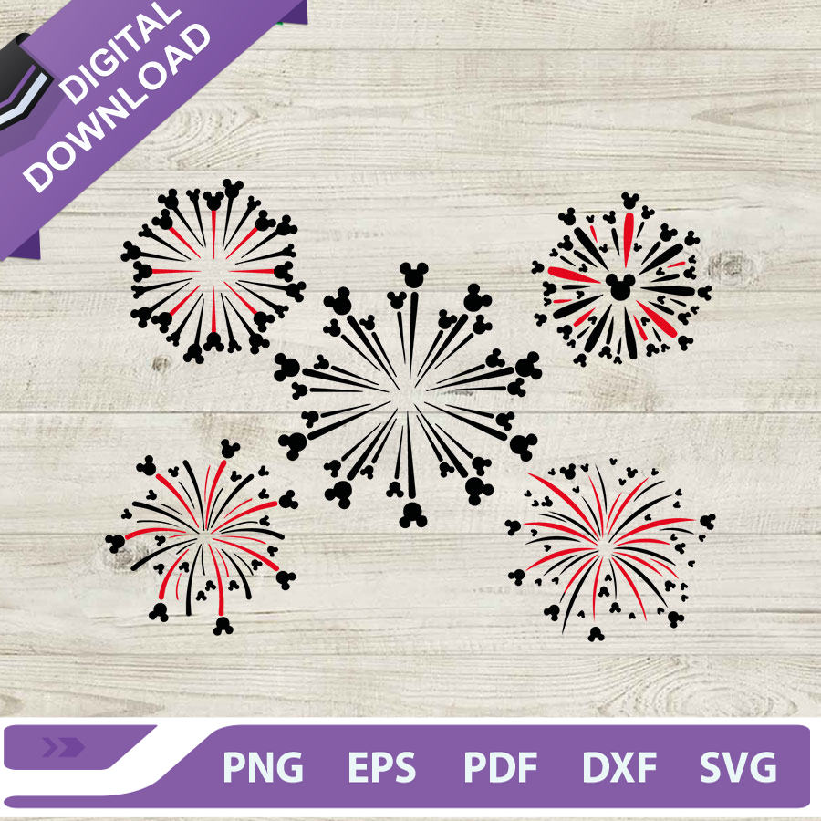 Disney fireworks SVG, Mikey fireworks SVG, Mikey mouse SVG | Inspire Uplift