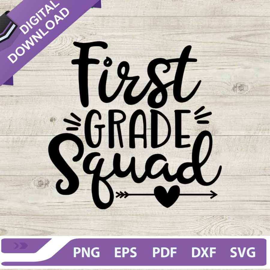 First grade squad SVG, First grade SVG, 1St Grade SVG | Inspire Uplift