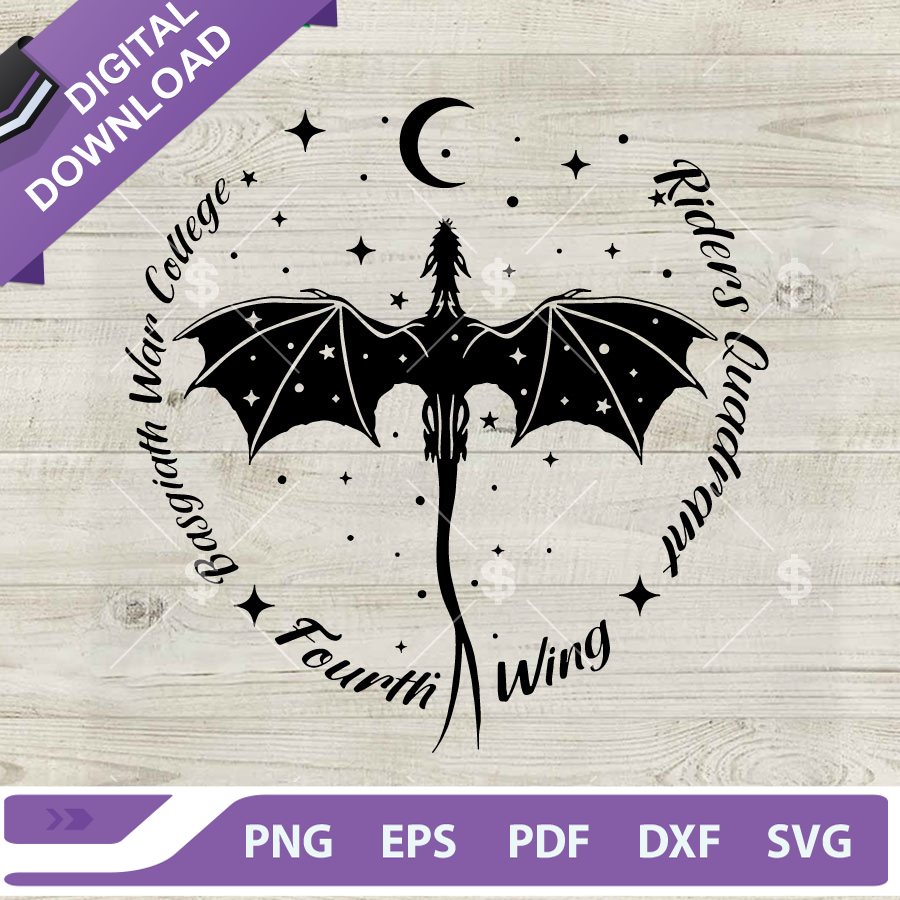 Fourth Wing Basgiath Dragon quotes SVG, Fourth Wing Dragon R | Inspire ...