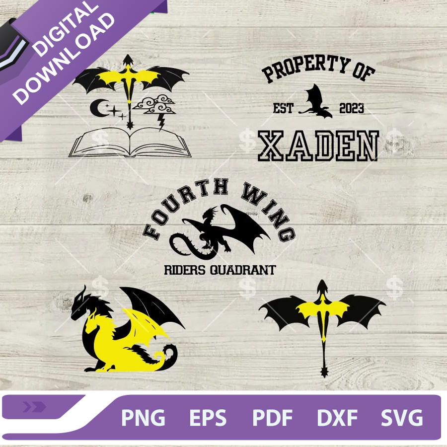 Fourth Wing dragon bundle SVG, Fourth Wing Rebecca Yarros SV | Inspire ...