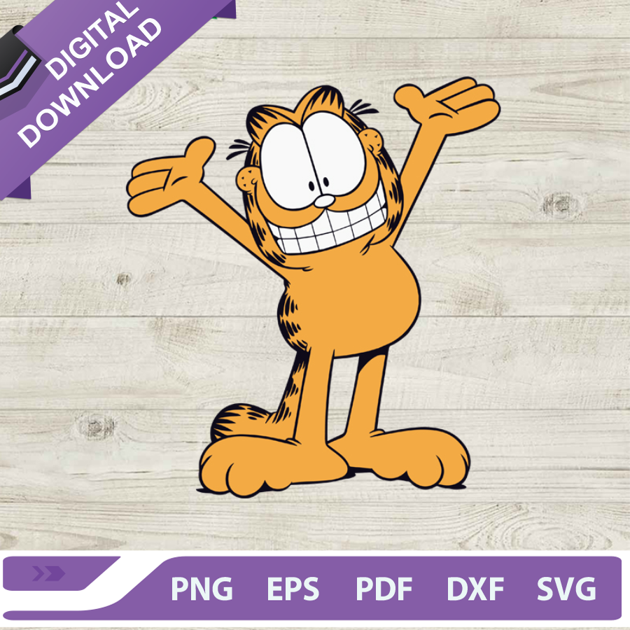 Garfield Cartoon SVG, Garfield Cat SVG, Garfield Comic SVG - Inspire Uplift