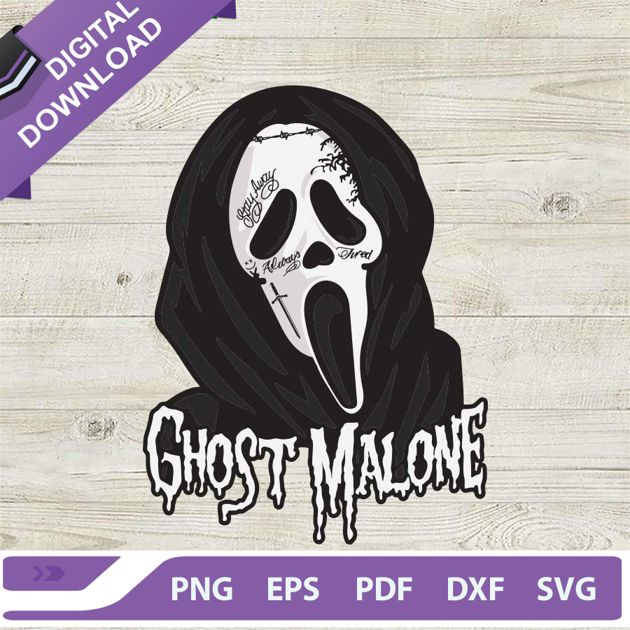 Ghost Malone Horror Scream Ghost SVG, Ghost Malone Halloween | Inspire ...