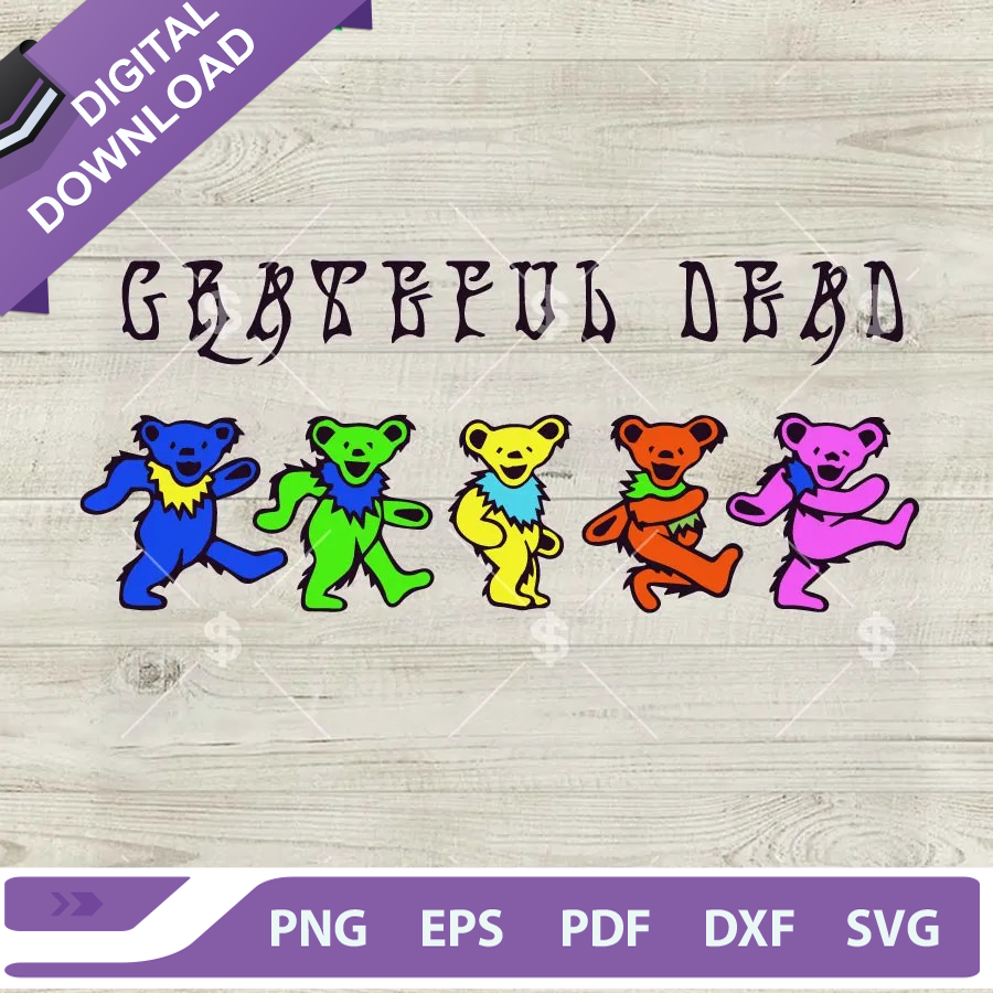 Grateful Dead Dancing Bears SVG, Grateful Dead Bears SVG, Gr | Inspire ...
