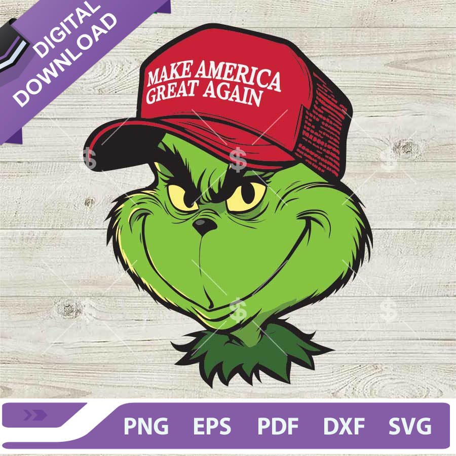 Grinch Make America Great Again SVG, Donald Trump Grinch SVG | Inspire ...