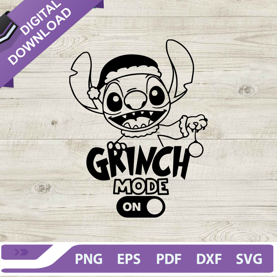 Grinch mode on SVG, Stitch merry christmas SVG, Stitch Grinc | Inspire ...