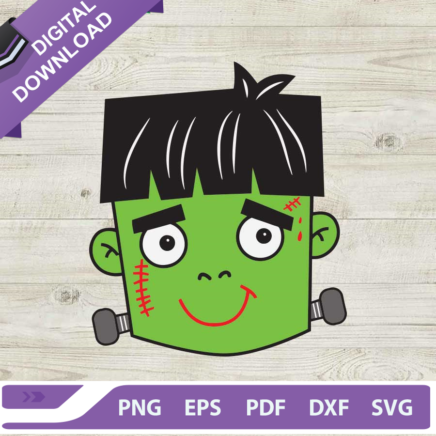 frankenstein face svg - Inspire Uplift