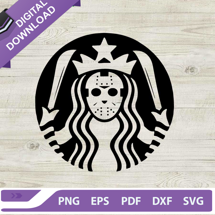 Halloween Jason Voorheer Starbuck Logo SVG, Horror Starbuck | Inspire Uplift