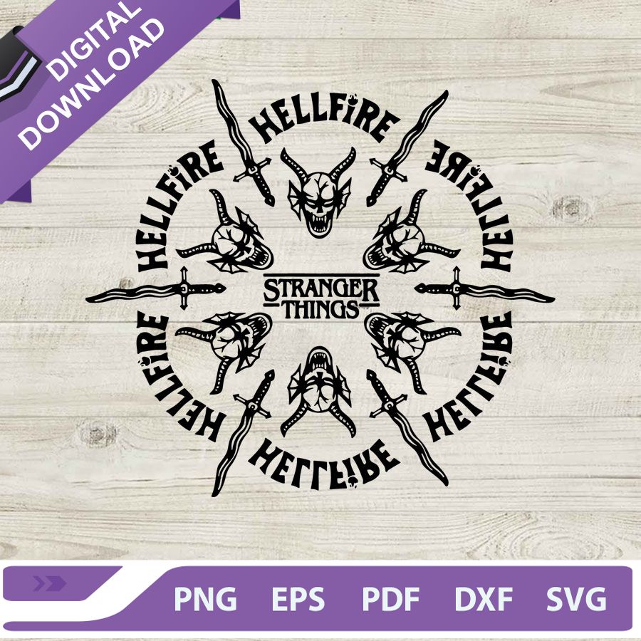 Hellfire Stranger Things Logo SVG, Hellfire Club Logo SVG, S - Inspire ...