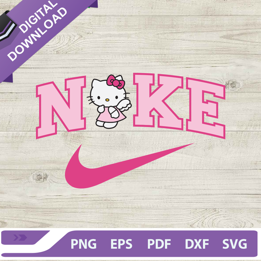 Hello Kitty Nike Logo SVG, Kitty Nike Logo SVG, Nike Hello K | Inspire ...