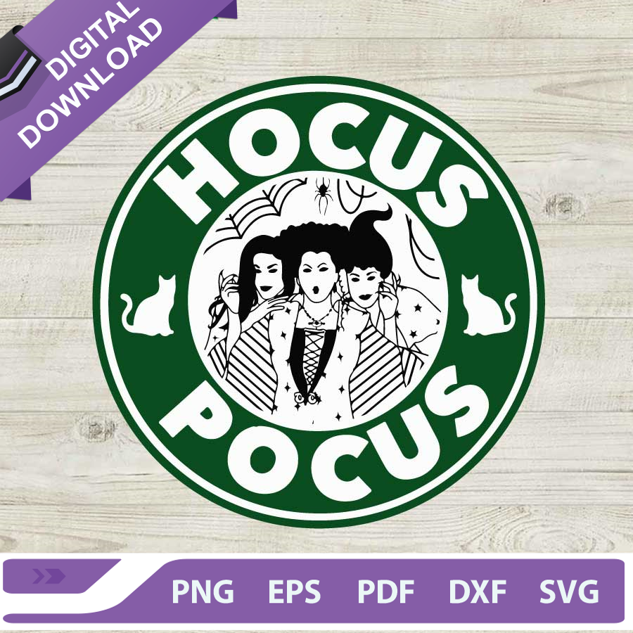 Hocus Pocus Sanderson Starbuck Logo SVG, Hocus Pocus Sanders | Inspire ...