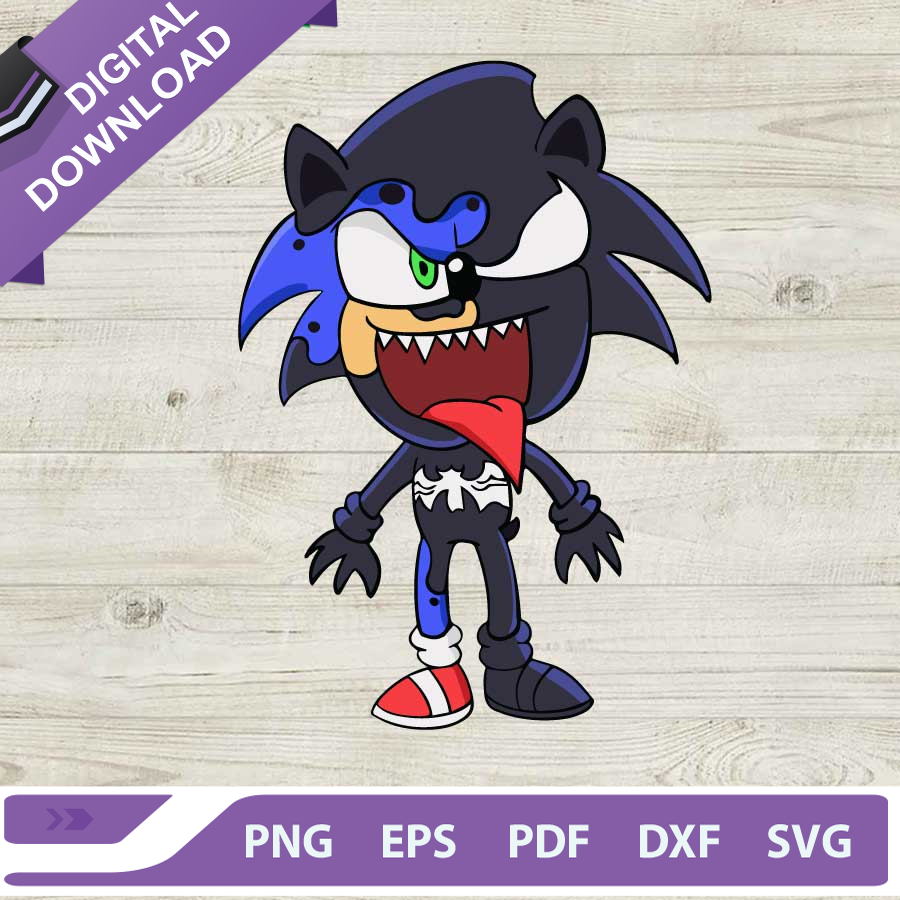 Horror Venom Sonic SVG, Sonic the Hedgehog SVG, Venom Sonic - Inspire ...