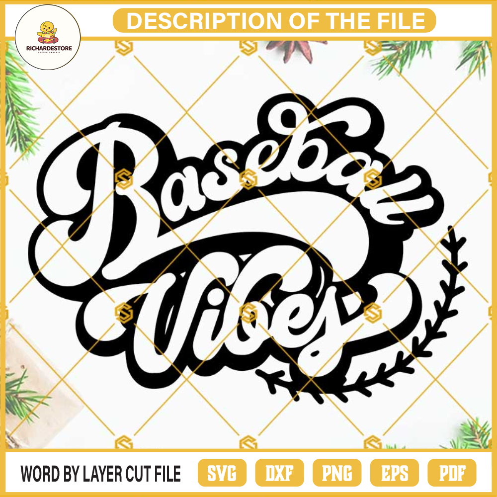 Baseball Vibes SVG, Baseball Mom SVG, Baseball SVG, Baseball | Inspire ...