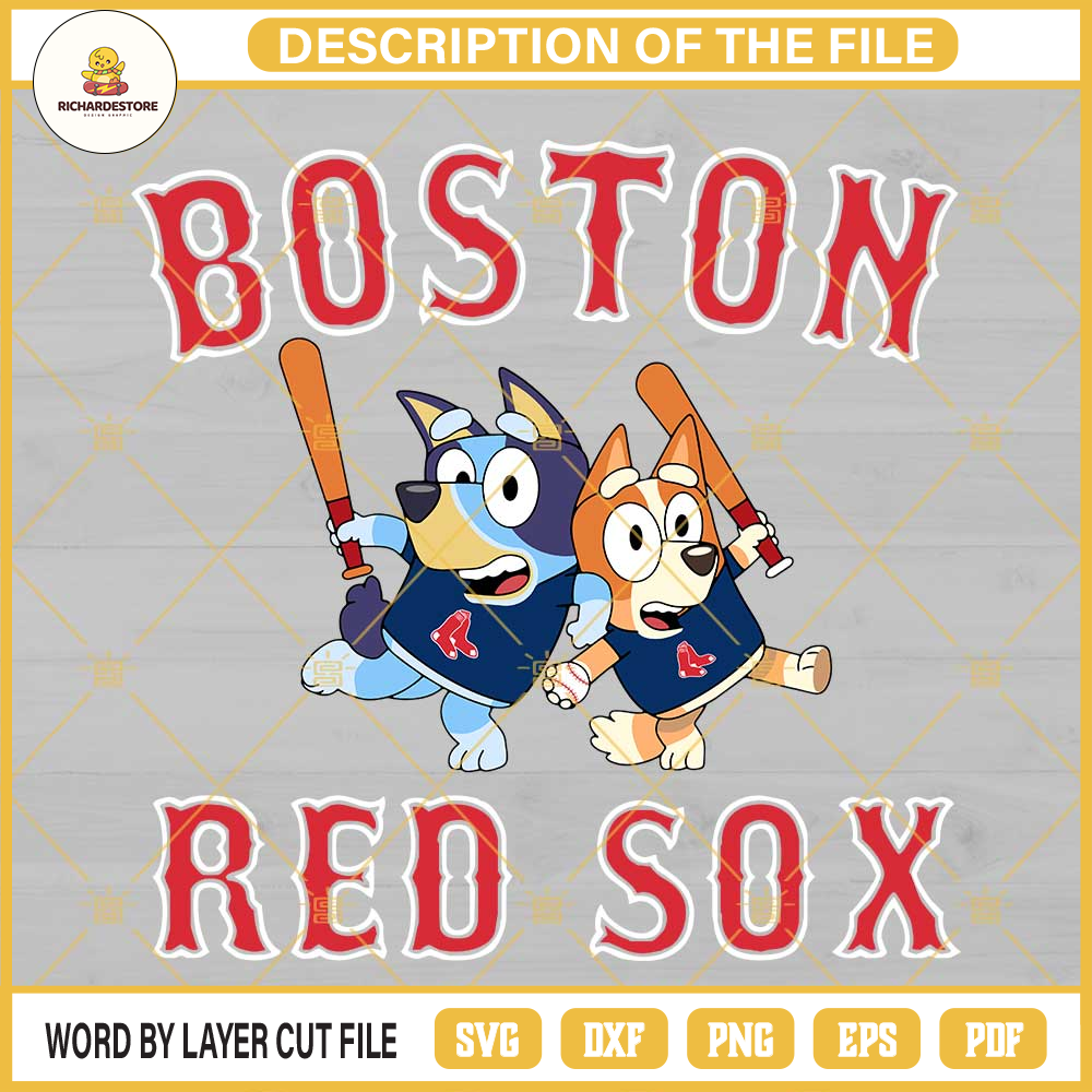 Bluey Boston Red Sox Baseball | Inspire Uplift