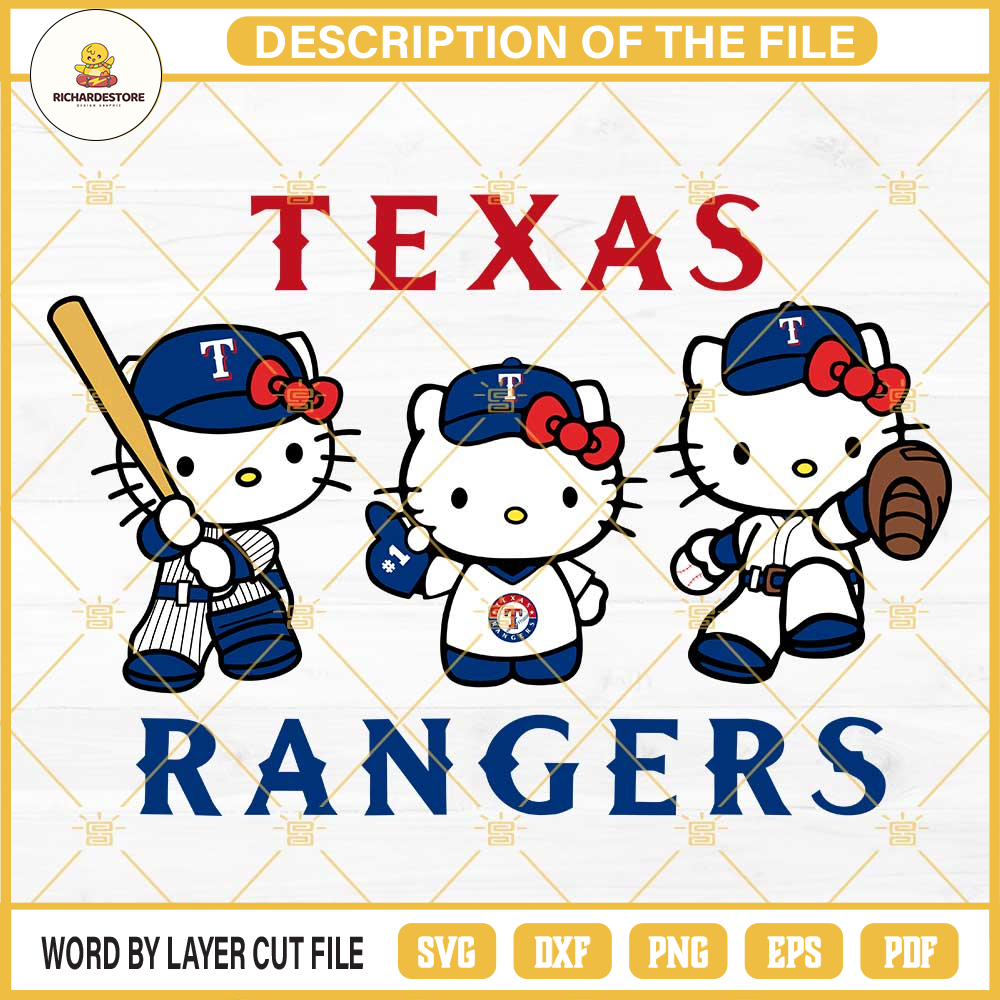 Hello Kitty Texas Rangers Baseball | Inspire Uplift