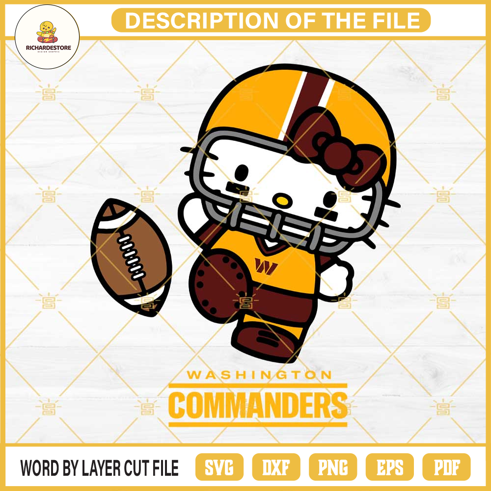 Hello Kitty Washington Commanders Files | Inspire Uplift
