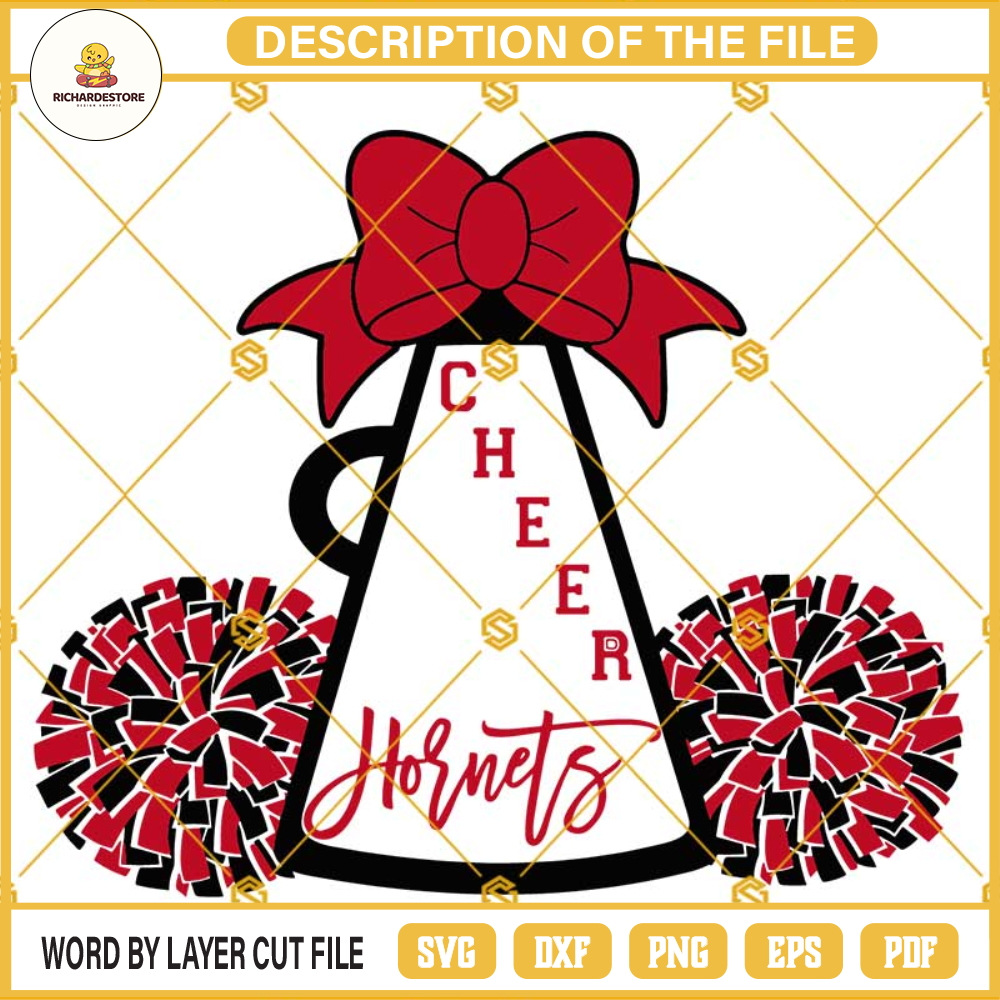Hornets Cheer SVG, Hornets Football SVG, Cheer Mom SVG | Inspire Uplift