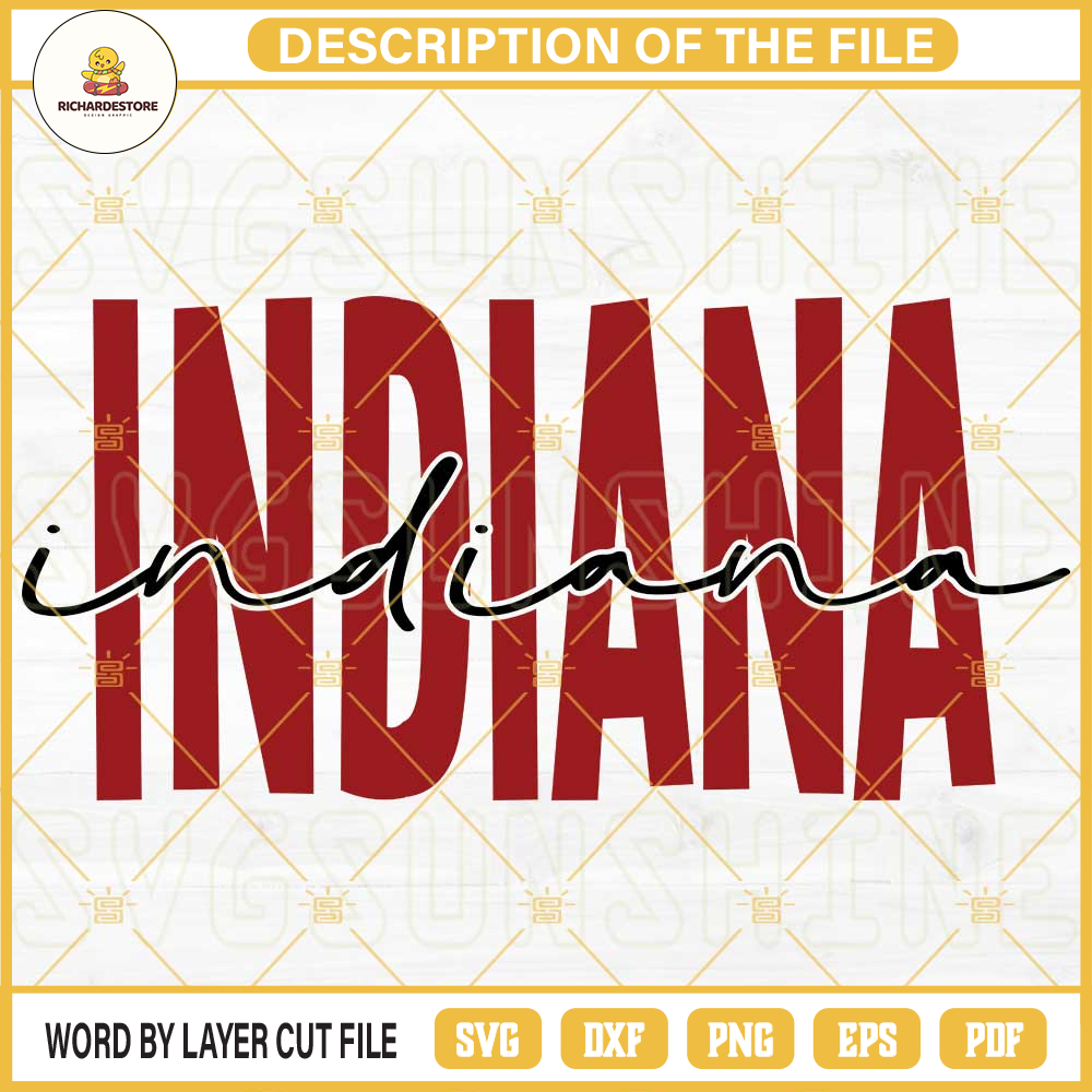 Indiana Football Svg | Inspire Uplift