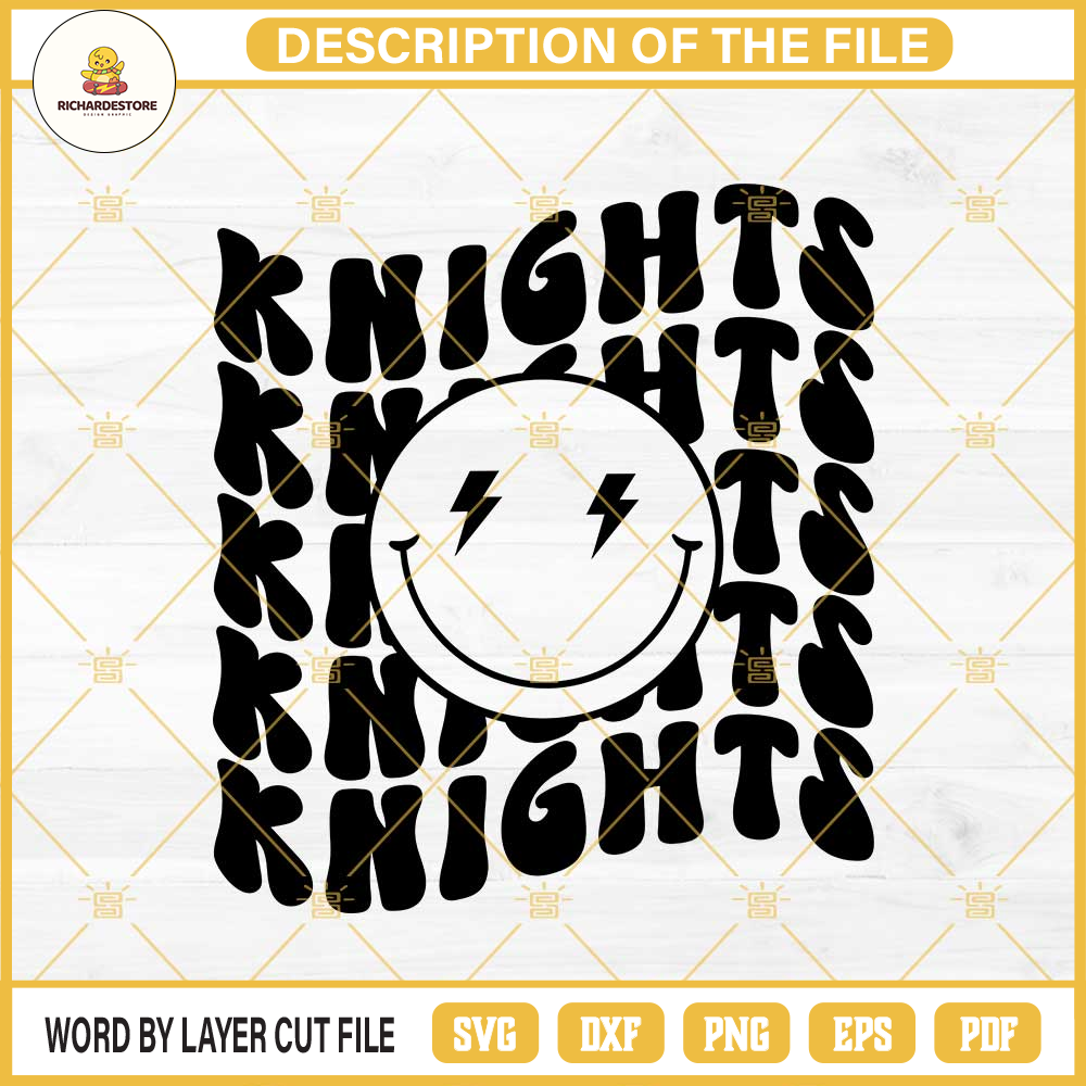 Knights Smiley Face SVG, Knights SVG, Knights Football SVG | Inspire Uplift
