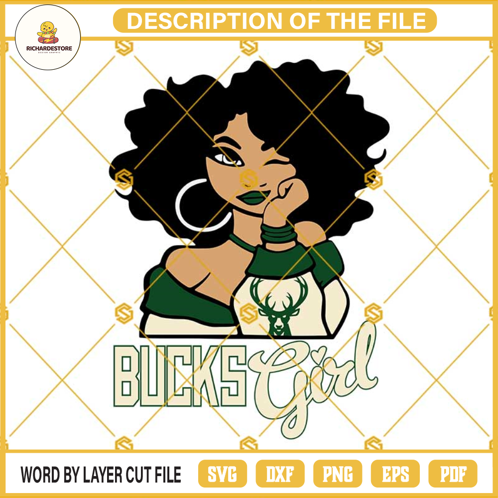 Milwaukee Bucks Girl SVG, NBA SVG, Bucks Fans Ladys SVG, Mil | Inspire ...