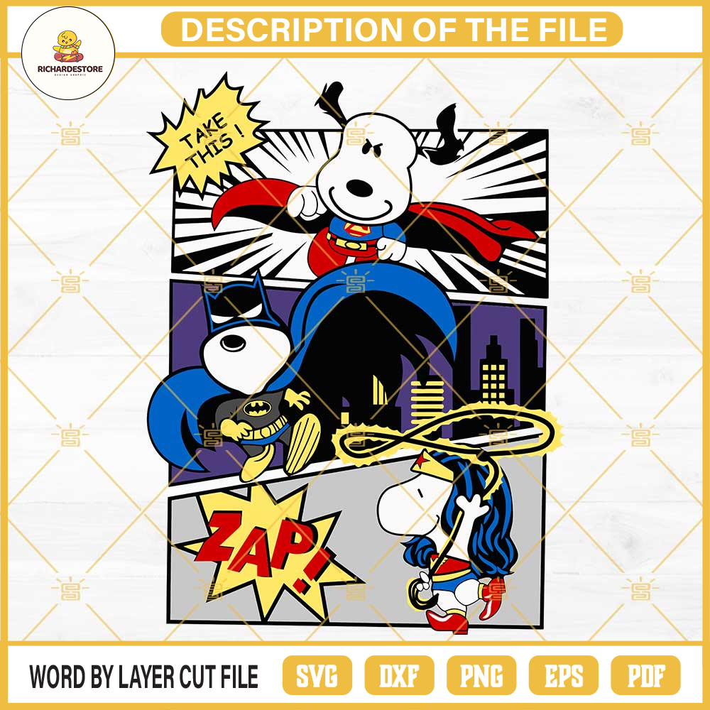 Snoopy DC Comic Batman Cricut | Inspire Uplift