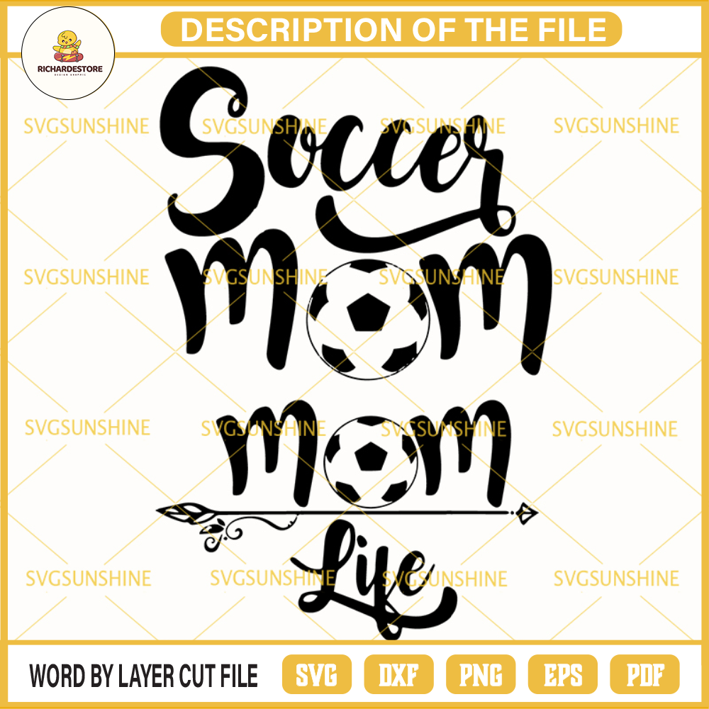 Soccer Mom Svg, Mom Life Svg, Sport Mom Svg, Soccer Svg | Inspire Uplift