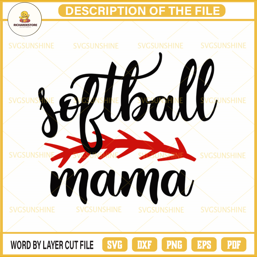 Softball SVG, Softball Mama SVG, Softball Mom SVG, Mother Da | Inspire ...