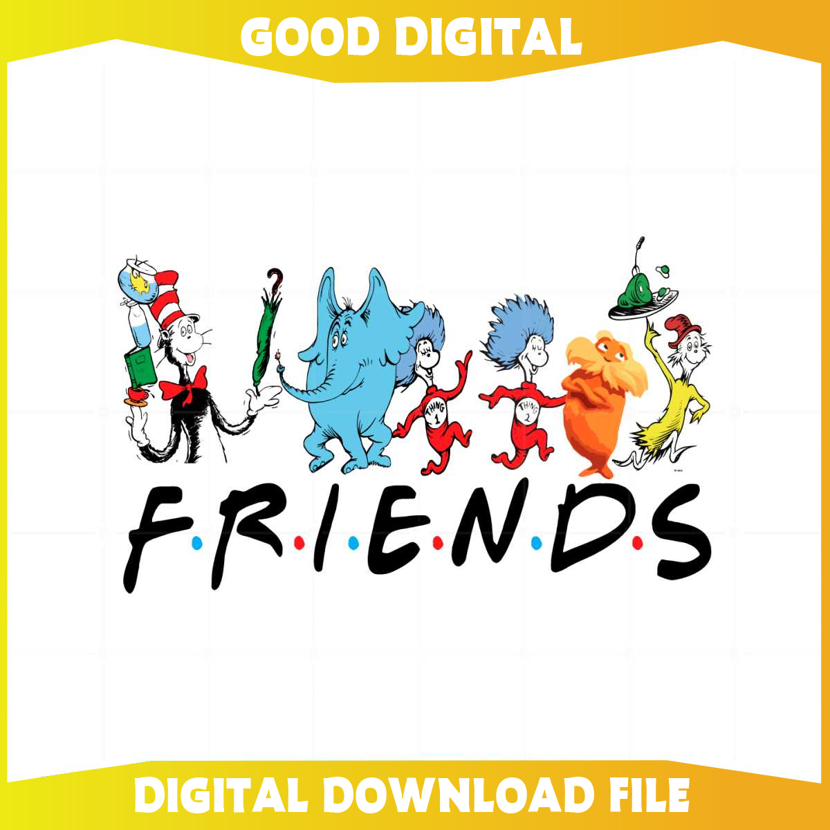 Seuss Books Character Dr Seuss Friends SVG Cutting Files242 | Inspire ...