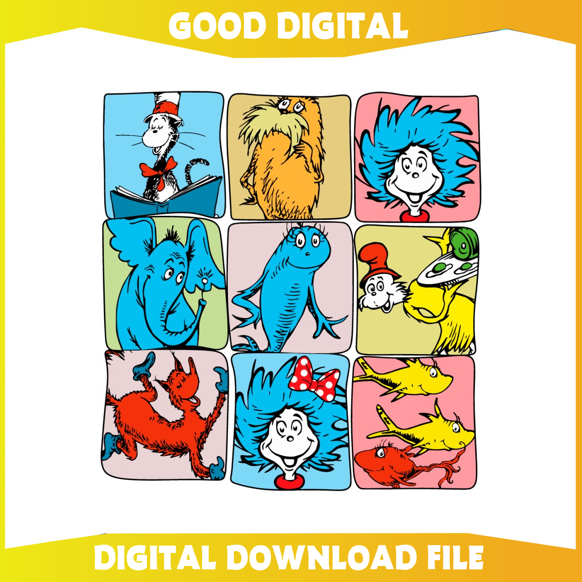 Dr Seuss Characters Read Across America SVG247 | Inspire Uplift