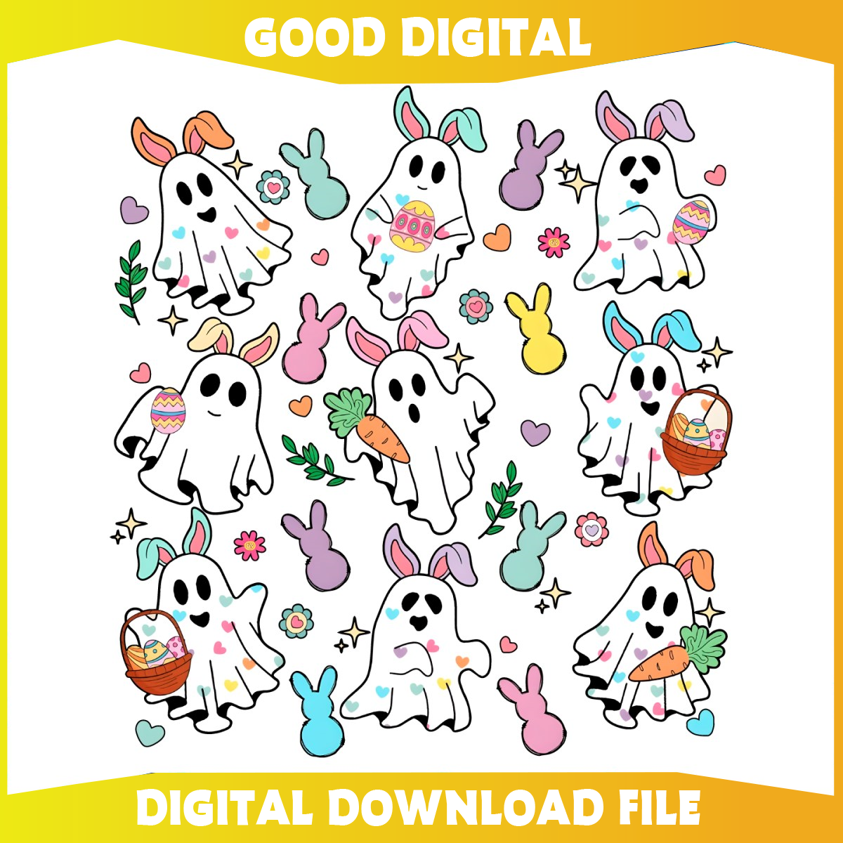 Funny Easter Bunny Ghost PNG362 | Inspire Uplift