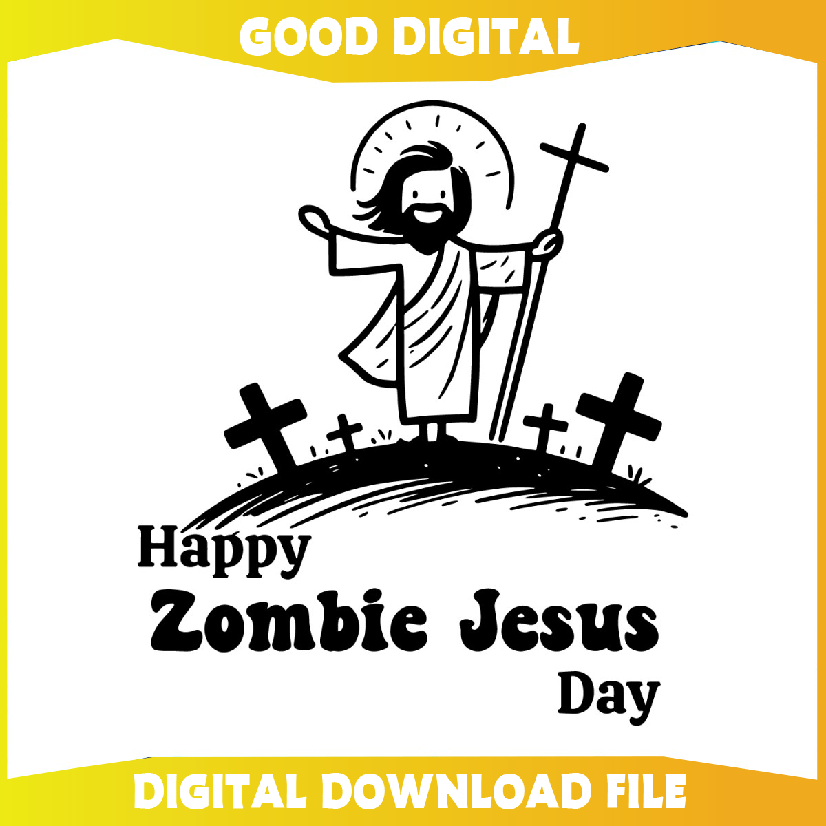 Happy Zombie Jesus Day Funny Easte SVG489 | Inspire Uplift
