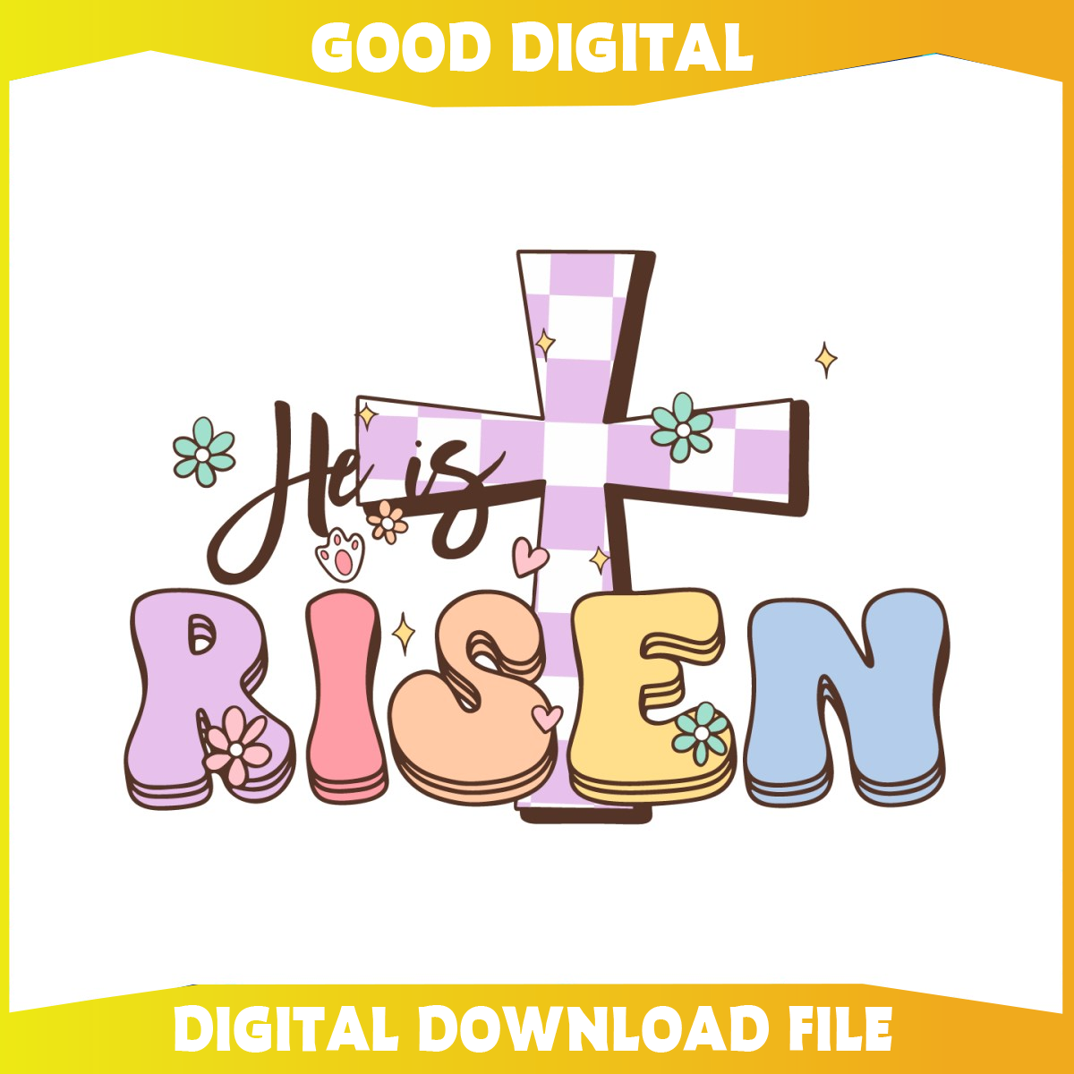 He is Risen Christian Easter Bible Verse SVG499 | Inspire Uplift