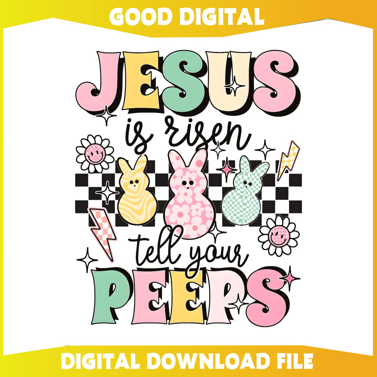 Jesus Is Risen Tell Your Peeps PNG638 | Inspire Uplift