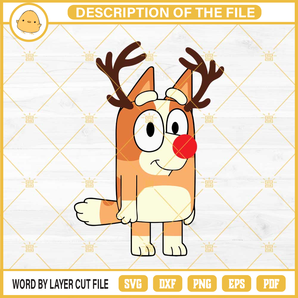 Bingo Rudolph The Red Nosed Reindeer SVG, Bluey Christmas SV | Inspire ...