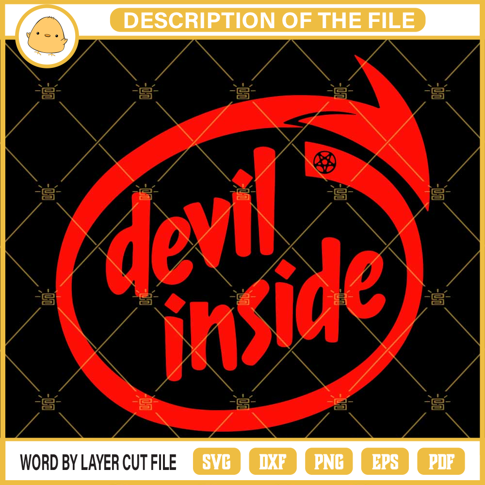 Devil Inside Logo SVG, Demon Inside Devil SVG PNG DXF EPS390 | Inspire ...