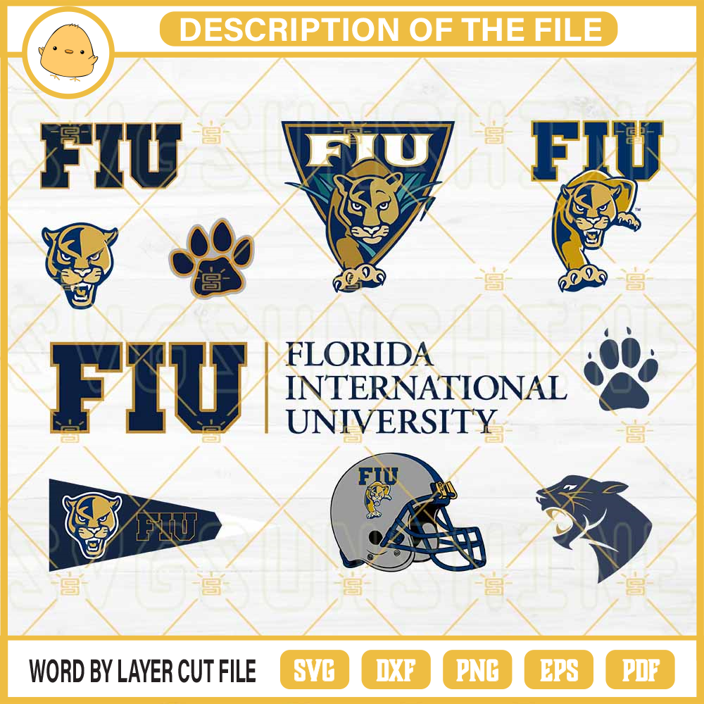 FIU Panthers Football Designs Bundle SVG EPS PNG DXF442 | Inspire Uplift