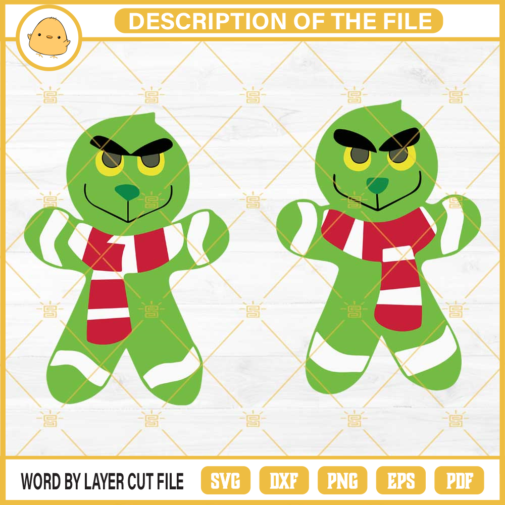 Grinch Gingerbread Man SVG Bundle, Grinch Christmas SVG, Gin | Inspire ...