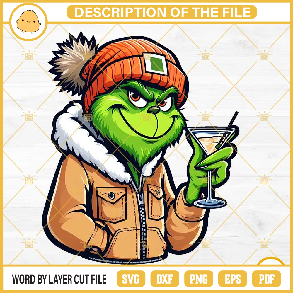 Grinch With Margarita PNG, Grinch Drinking Cocktail tequila | Inspire ...