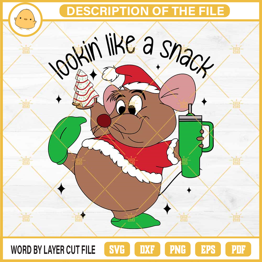 Gus Gus Lookin Like A Snack SVG, Gus Gus Mouse Christmas Tre | Inspire ...
