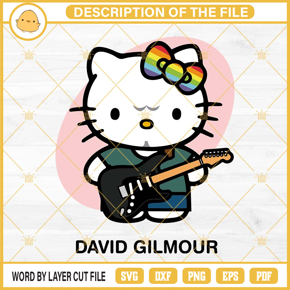 Hello Kitty David Gilmour SVG, David Gilmou Pink Floyd SVG P | Inspire ...