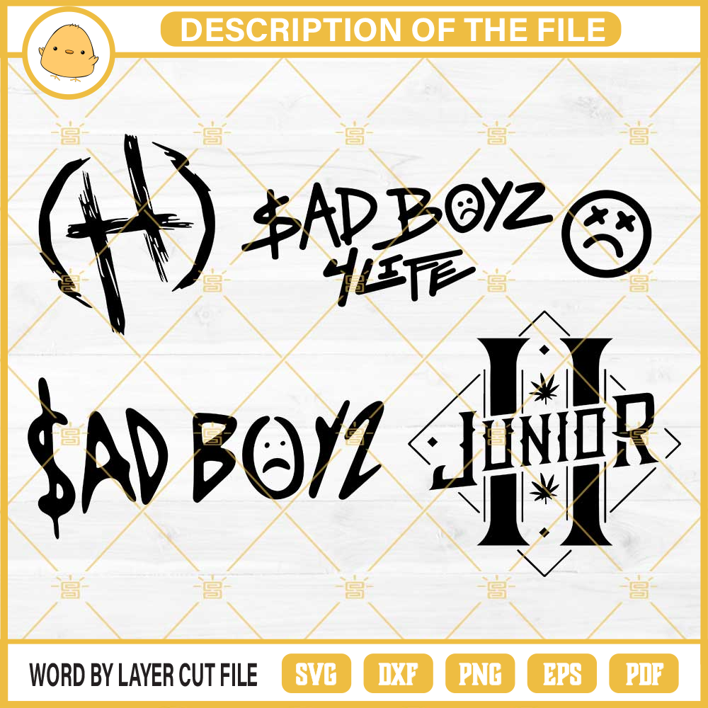 Junior H Logo Bundle SVG, Junior H Sad Boyz SVG PNG DXF EPS8 | Inspire ...