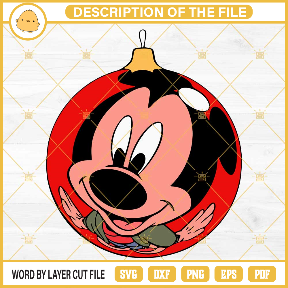 Mickey Christmas Ball SVG, Disney Christmas SVG PNG EPS DXF1 | Inspire ...