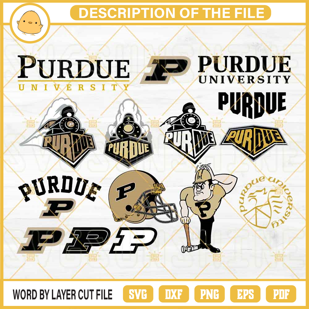 Purdue Boilermakers Football Designs Bundle SVG EPS PNG DXF1 | Inspire ...